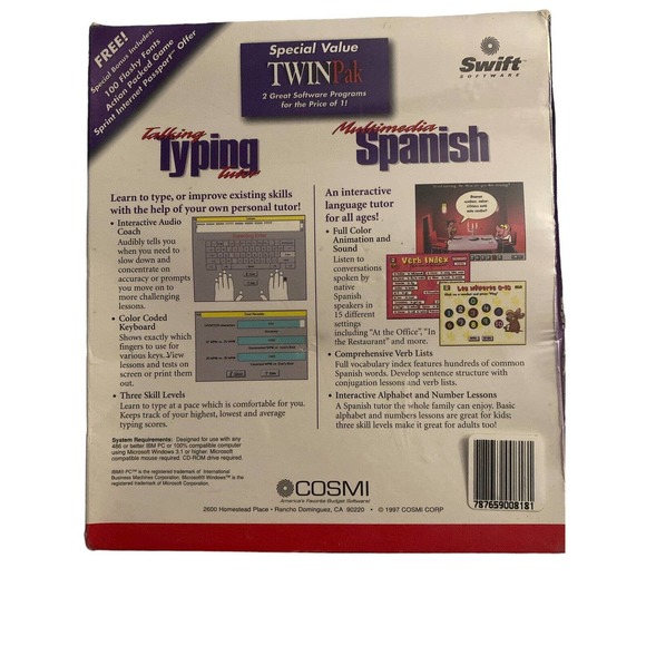 Swift Software | Media | Vtg Twinpak Talking Typing Tutor Multimedia ...